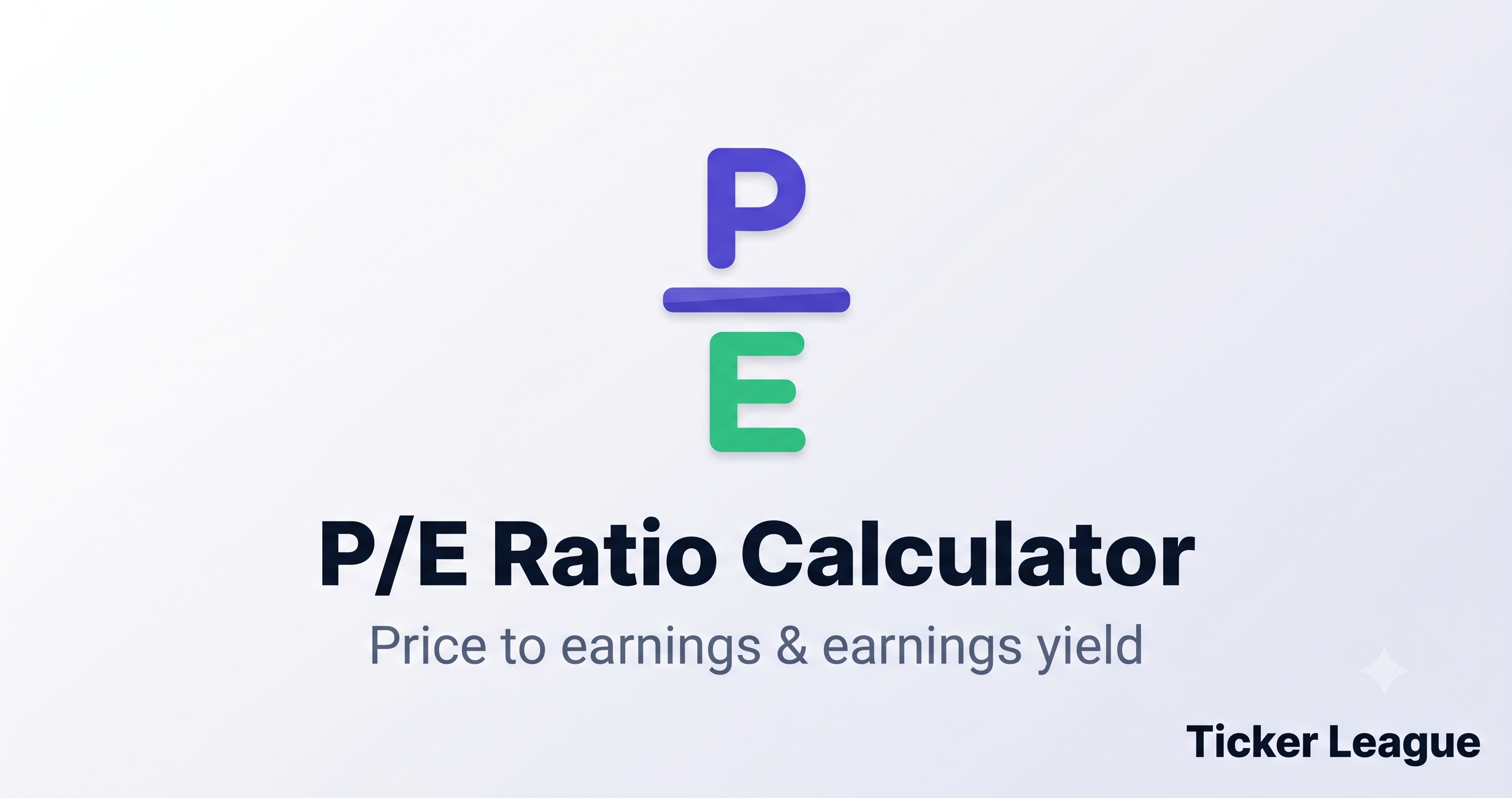 P/E Ratio Calculator: Price to Earnings by Stock Ticker