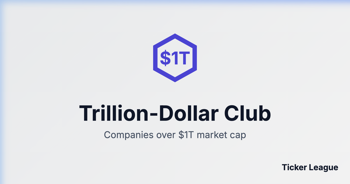 Trillion-dollar club — companies over $1T market cap